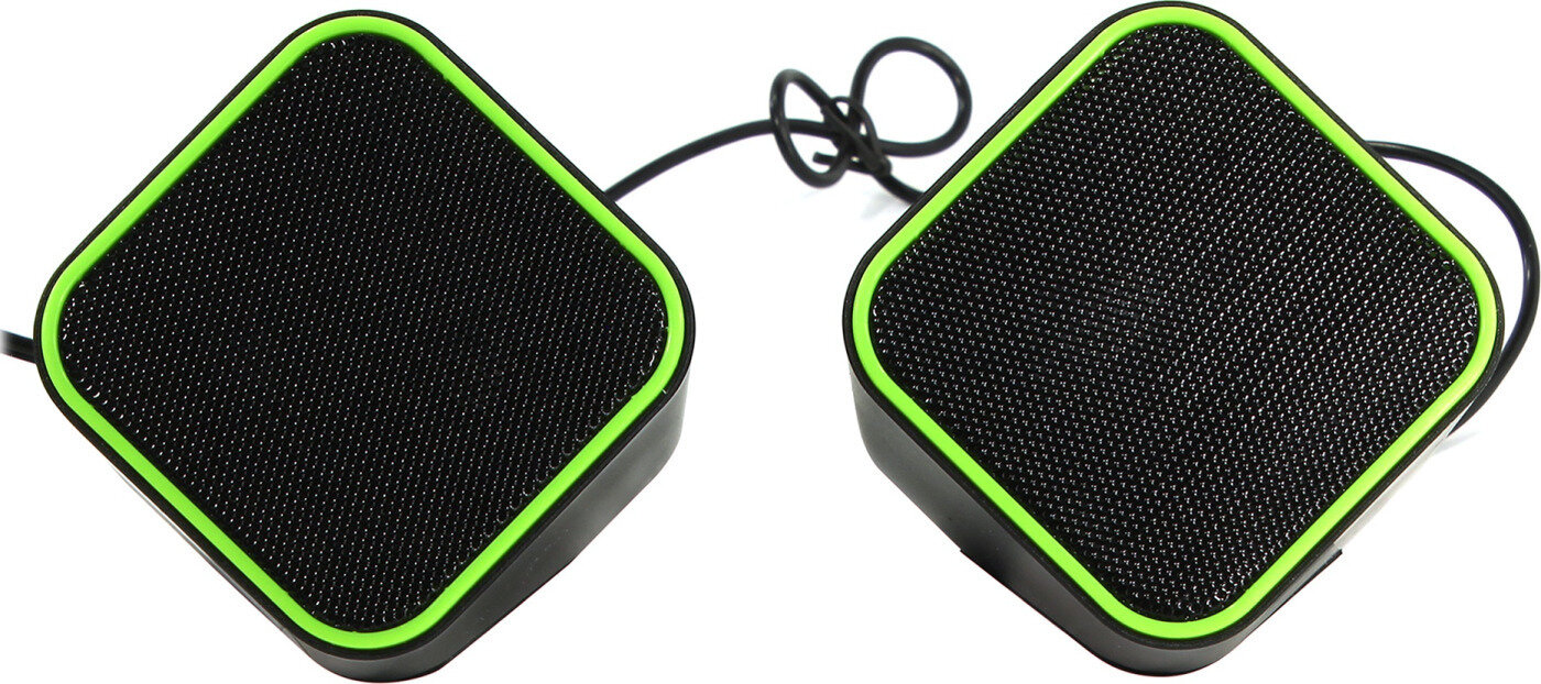 Колонки SmartBuy "CUTE" SBA-2580, пластик, 6 Вт, USB, зеленые