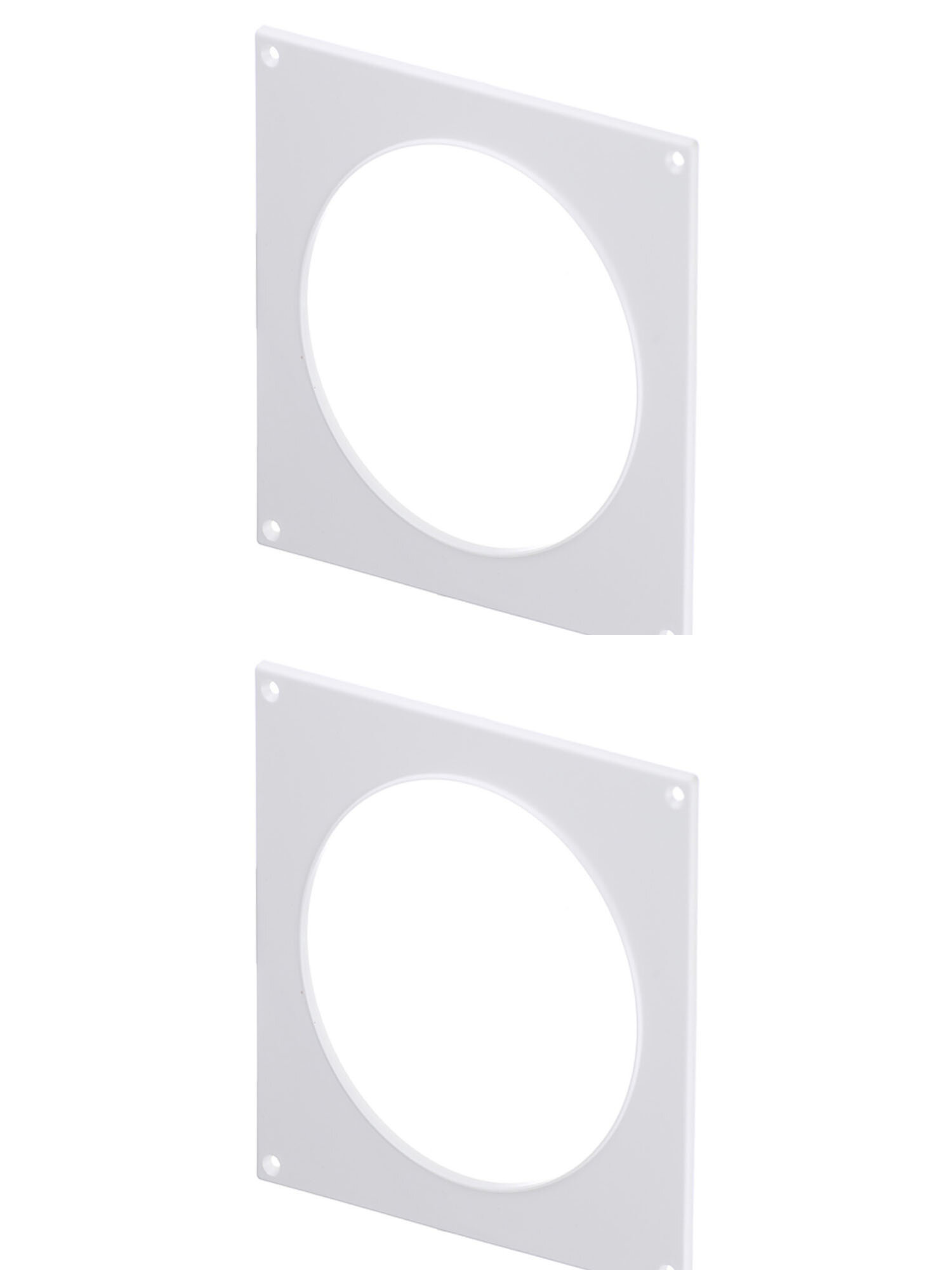 Накладка для круглых воздуховодов настенная пластиковая 170х170 мм d130 мм (2 шт.)