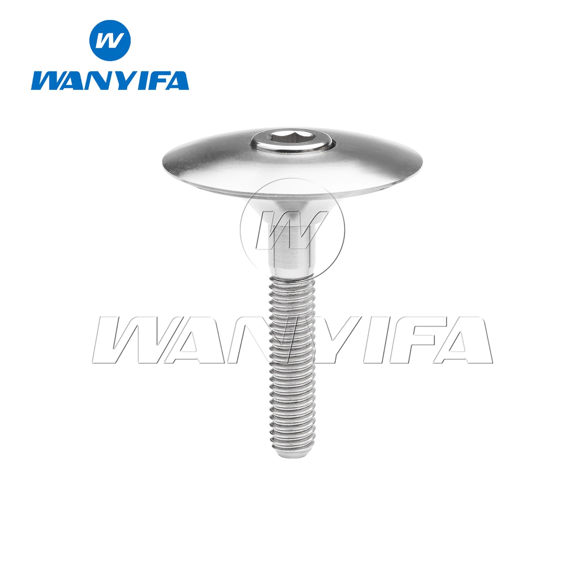 Титановый болт Wanyifa M6x35 мм + 1 колпачок для гарнитуры 1/8 дюйма, верхняя крышка для велосипедной гарнитуры с ЧПУ