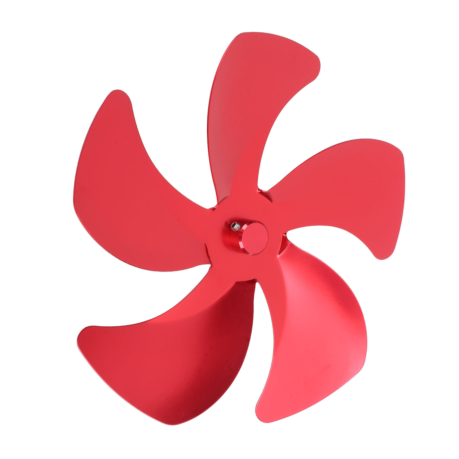 Замена лопасти вентилятора печи из алюминиевого сплава, улучшающая циркуляцию теплого воздуха, вентилятор камина, 5 лопастей для вентилятора печи, аксессуары, красный