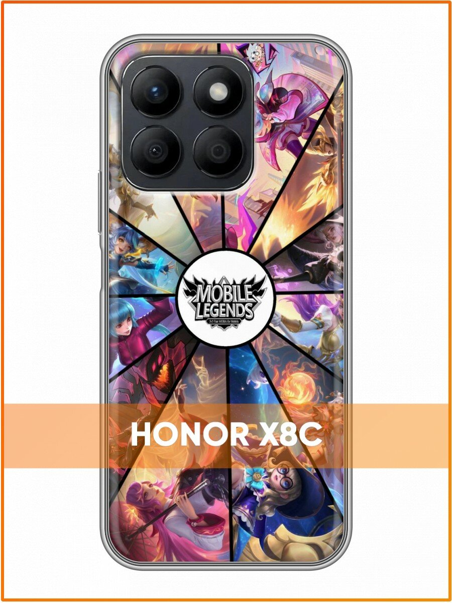 Чехол для Honor X8c с принтом для мальчиков Mobile Legends (Хонор Х8с)