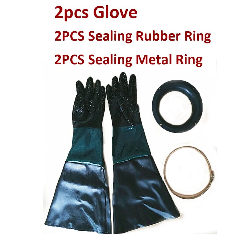 Пескоструйные перчатки TB62 60 см Glove and ring