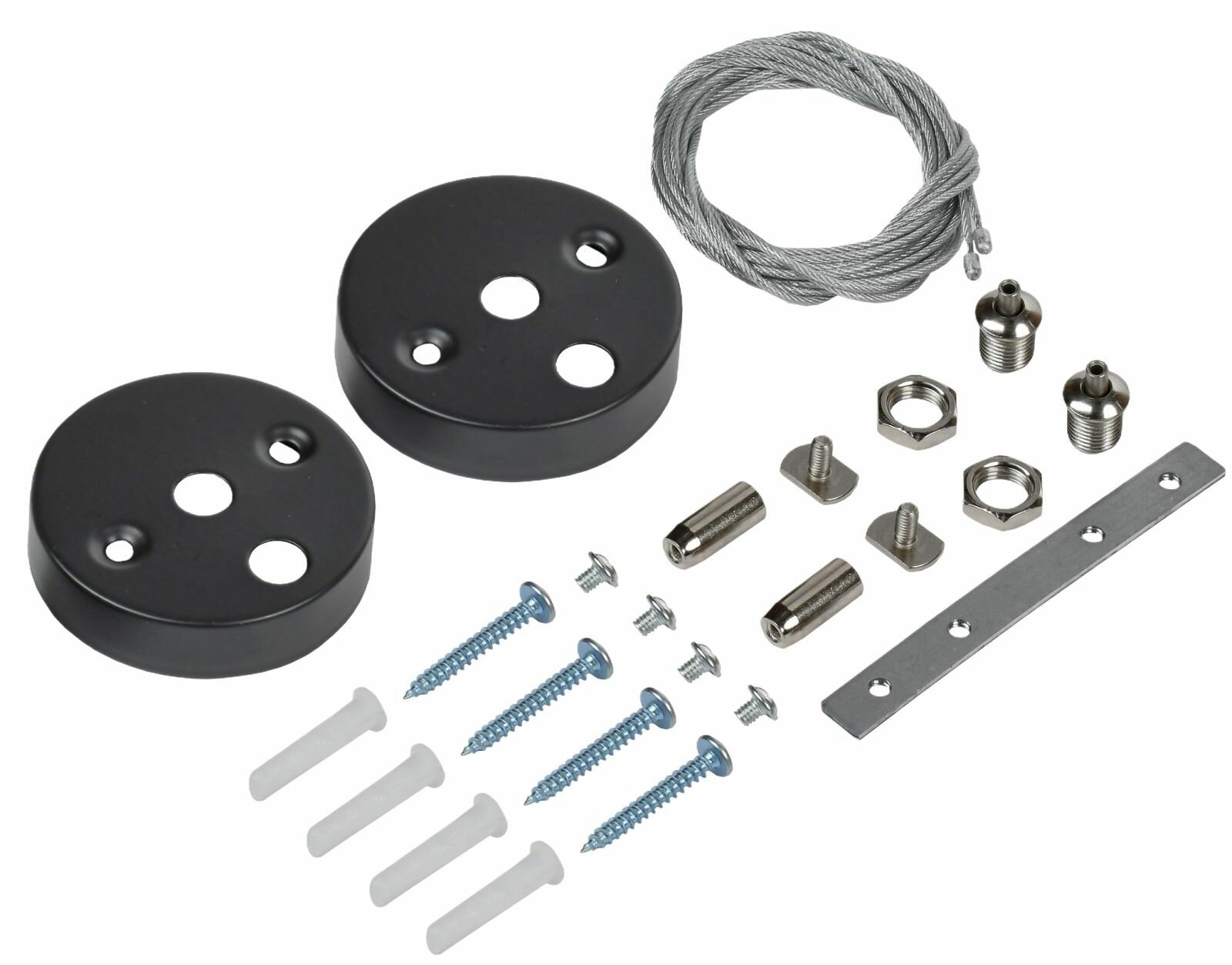 Комплект для подвесного монтажа IEK для светодиодных линейных светильников, черный
