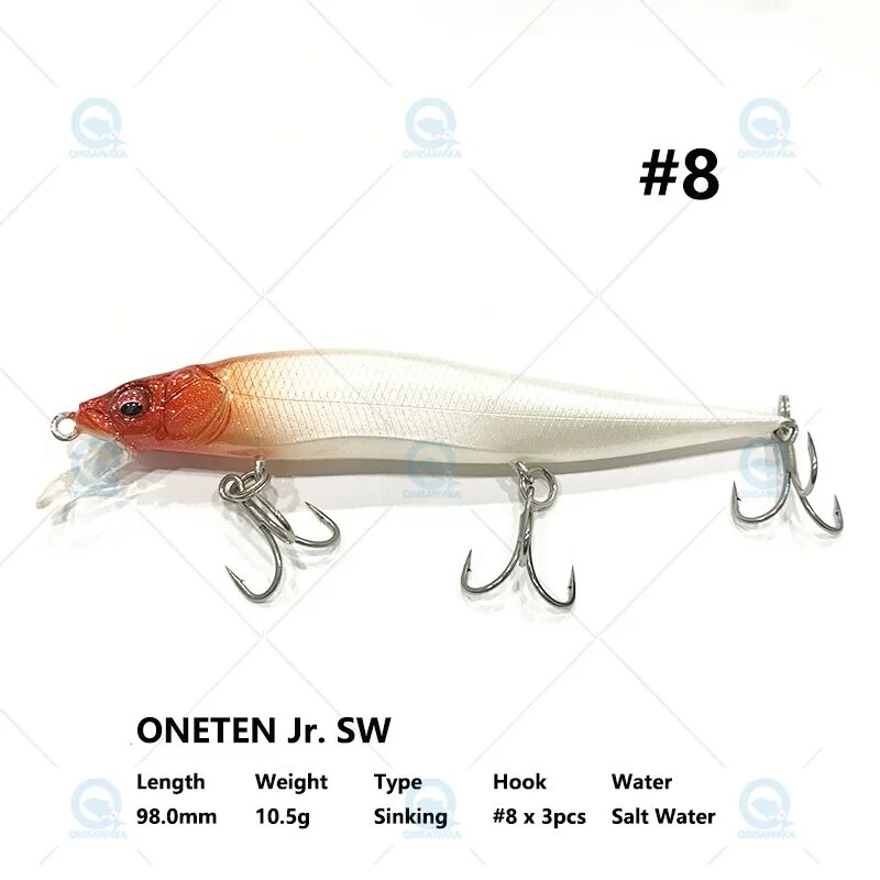 Megabass ONETEN Jr. SW приманка для морской рыбалки 8 PM BLOODY REDHEAD