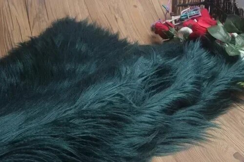 Плюшевая ткань синяя/красная 1.7 м Dark green