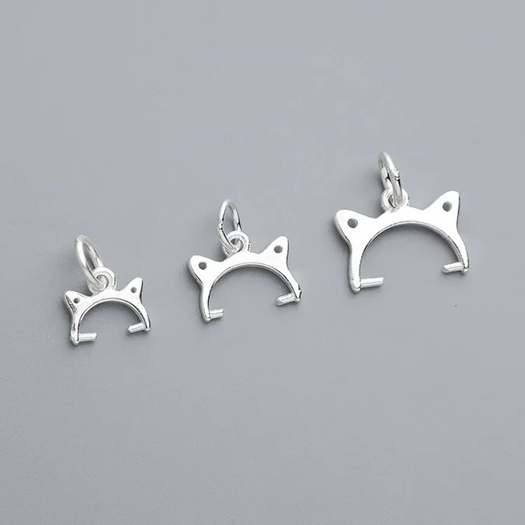 Серебряные подвески-ушки 925 проба, размер fit 6mm