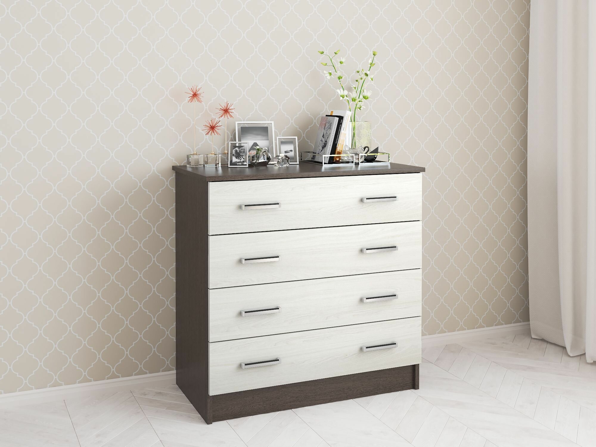 Комод ARNIKA Катрин-3, ЛДСП, роликовые направляющие, современный дизайн