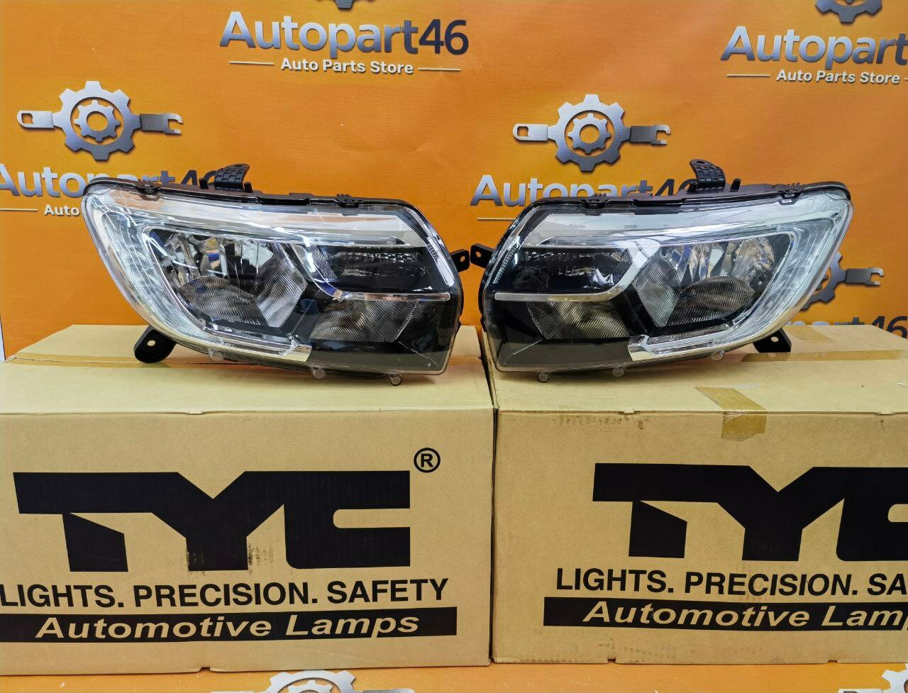 Фары Рено Логан 2 2018- премиальное качество с цоколем поворотника