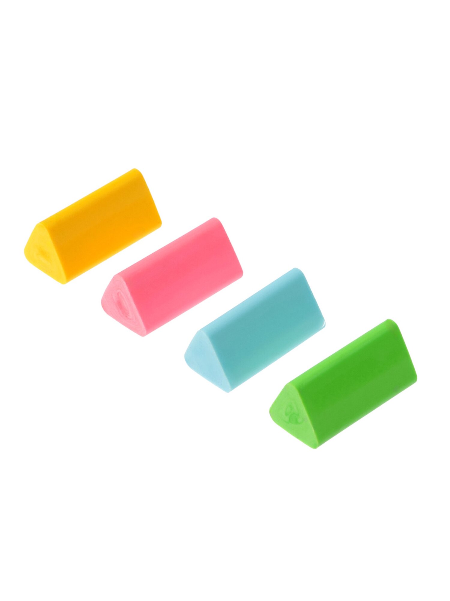 Набор ластиков «Пастельные», 8 штук, треугольные