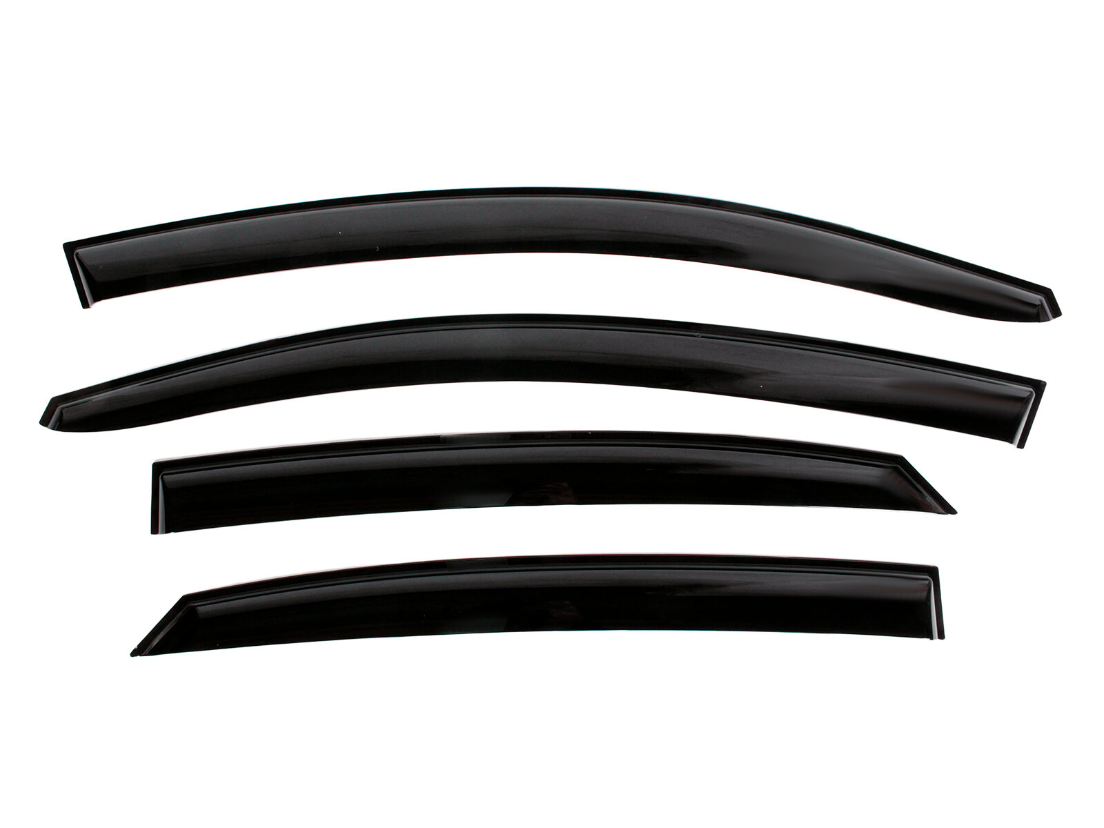 Дефлектор двери для автомобиля Hyundai Solaris II 2017 седан, накладные, комплект 4шт