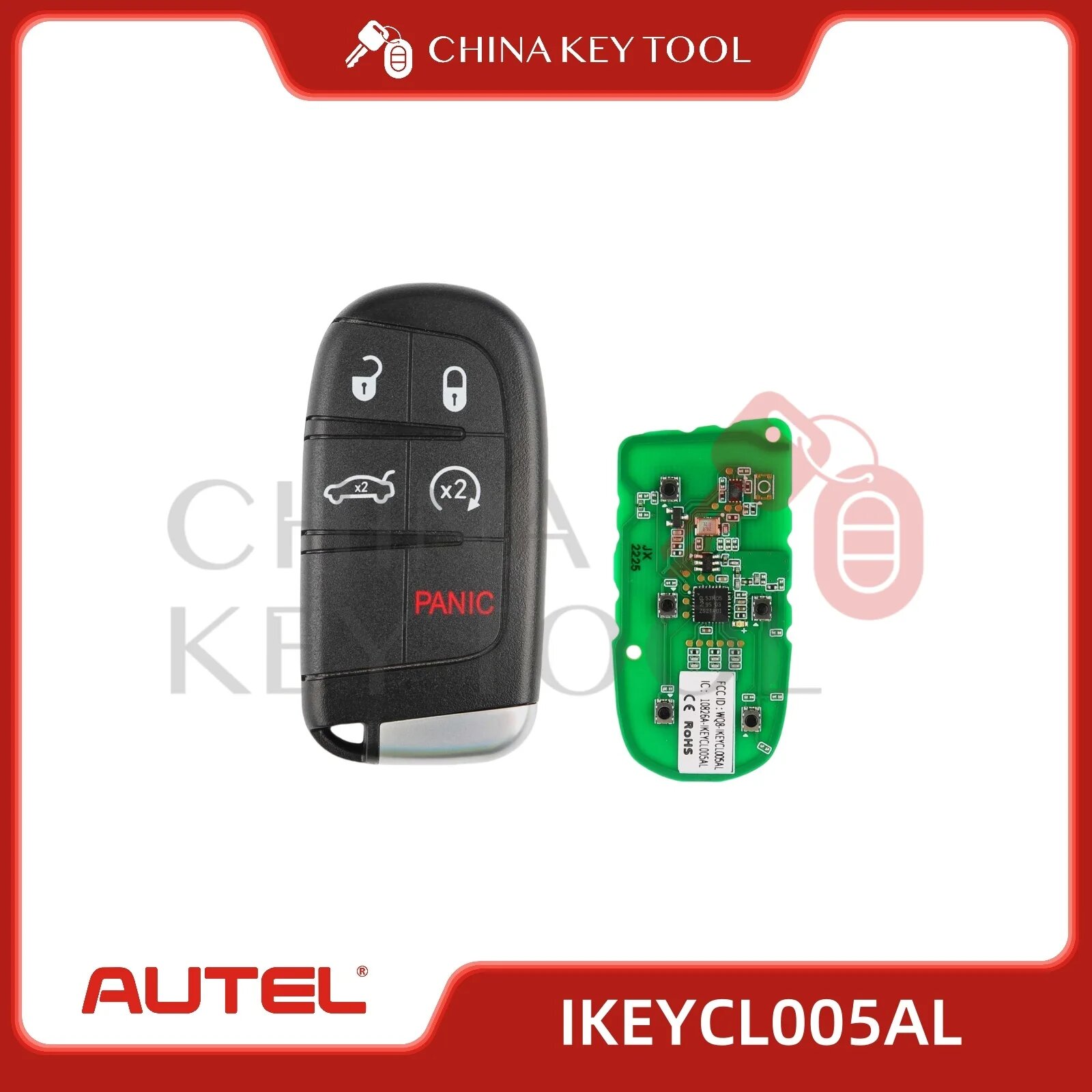 1 шт. AUTEL CL005AL универсальный смарт-ключ для Chrysler 5 кнопок IKEYCL005AL для смарт-ключа Autel для KM100 IM508 IM608