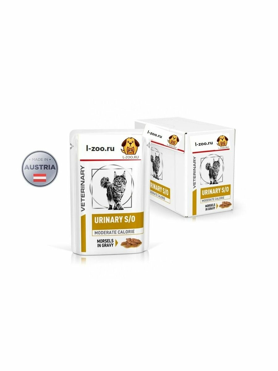 Urinary S/O Moderate Calorie FELINE(соус) Влажная диета для кошек 85грх12шт.