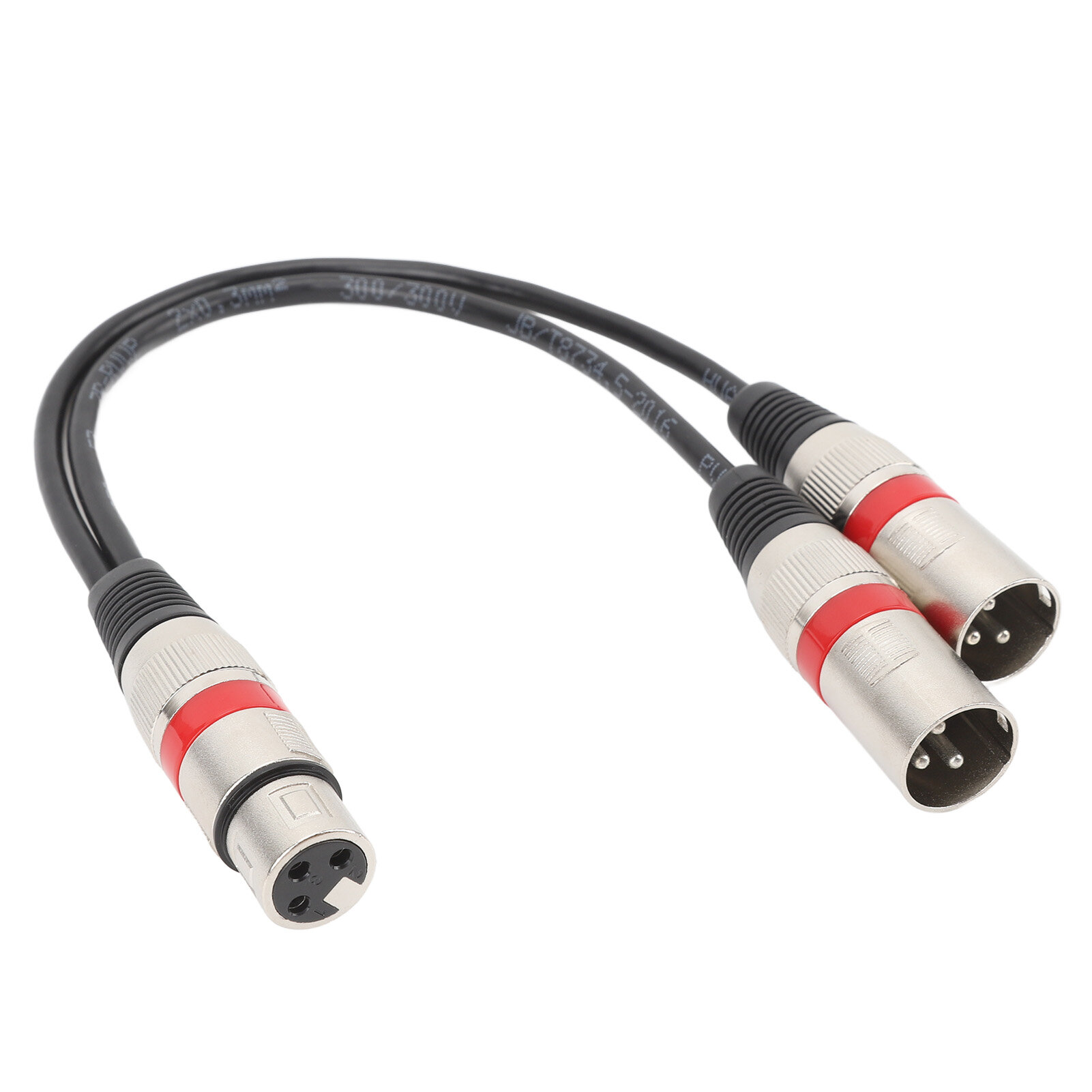 XLR Splitter Cable 11,8 дюйма 22AWG OFC 1 XLR Самки до 2 XLR Мужской кабельный шнур -микрофон для оборудования для миксера звуковой