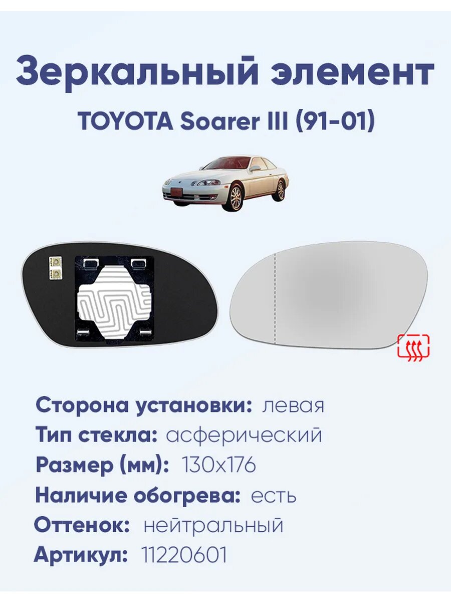 Зеркальный элемент левый TOYOTA Soarer III (91-01)A92679106