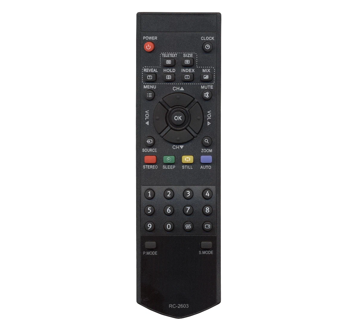 Пульт Huayu RC-2603, для телевизора, Prima, BBK, SANYO, Supra, цвет чёрный, ИК-сигнал