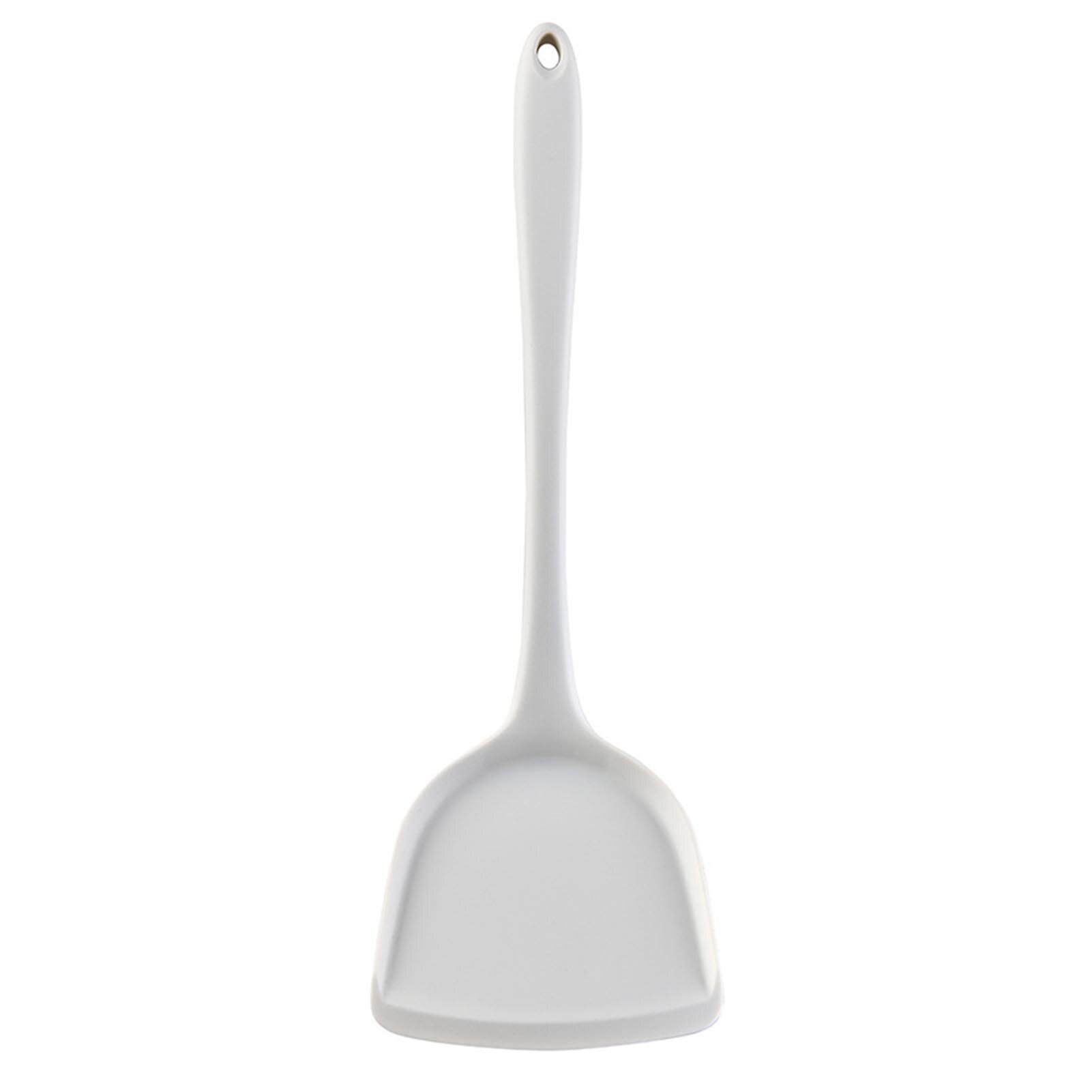 Non Stick Silicone Spatula High Temperature Resistant Multifunctional Cooking Turner Kitchen Utensil White
