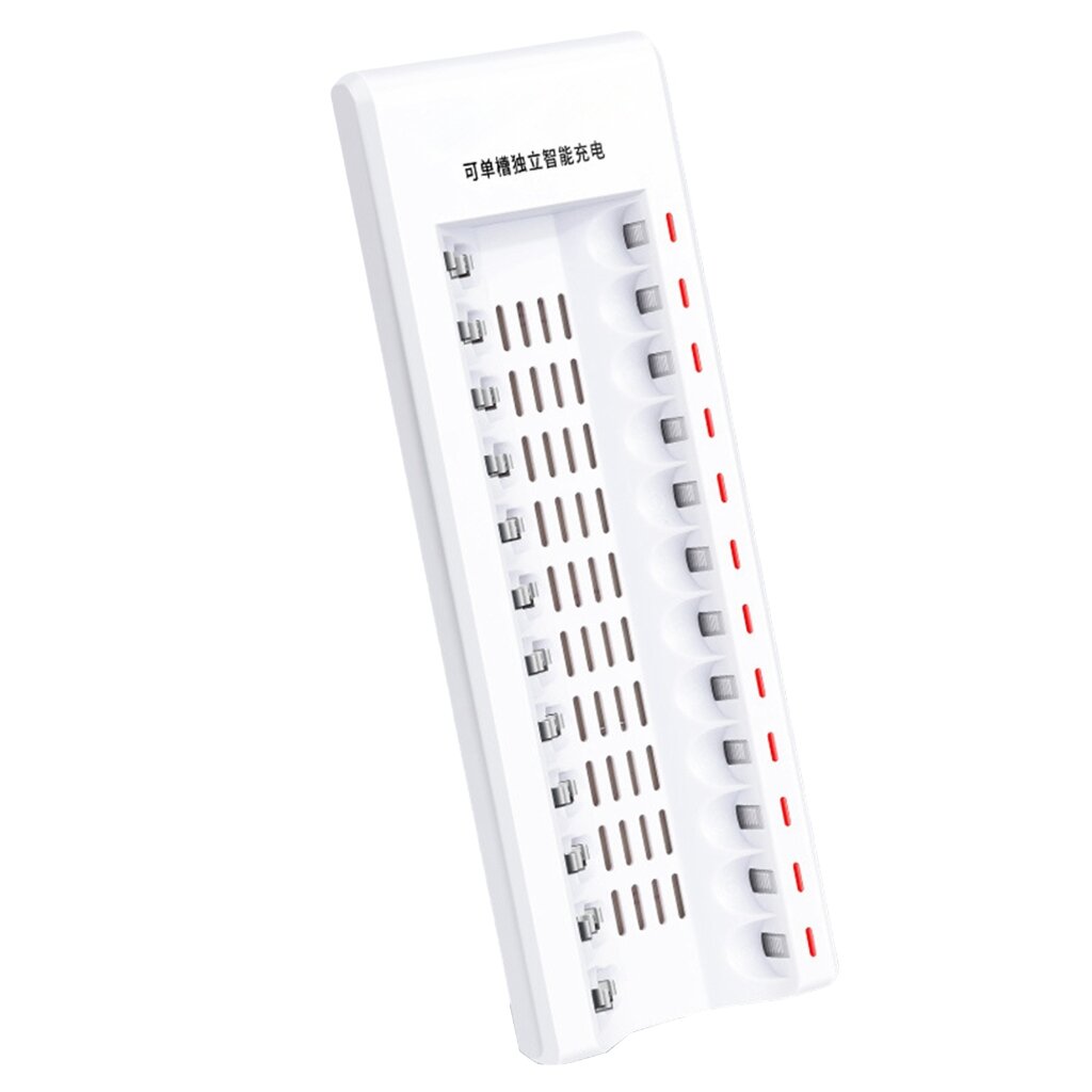 Адаптер для зарядки аккумуляторов большой емкости AA Triple A для 12 Аккумуляторных батарей со Светодиодными индикаторами US Plugs