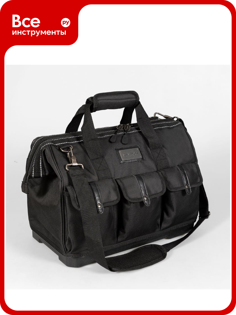 Сумка для инструмента Dr. IRON с пластиковым дном с ремнем 420x235x310 мм Dr.IRON DR1015, 40 мм, пластиковая