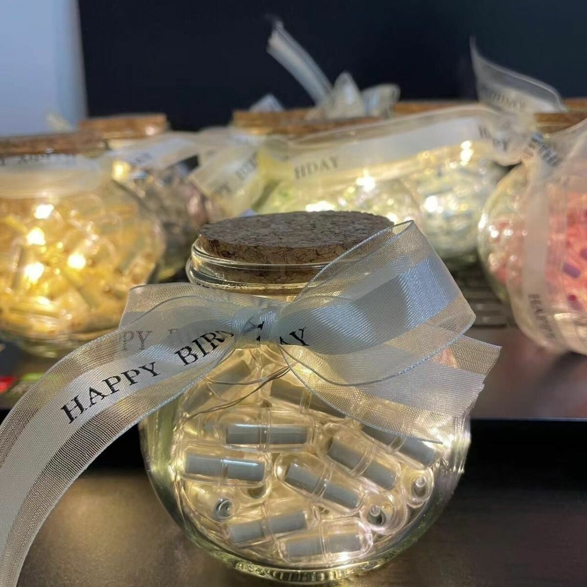 Капсула с любовным письмом, Бутылка с пожеланиями, Светящаяся капсула ручной работы, прозрачная бутылка с Счастливой звездой, подарок парню и девушке на день рождения