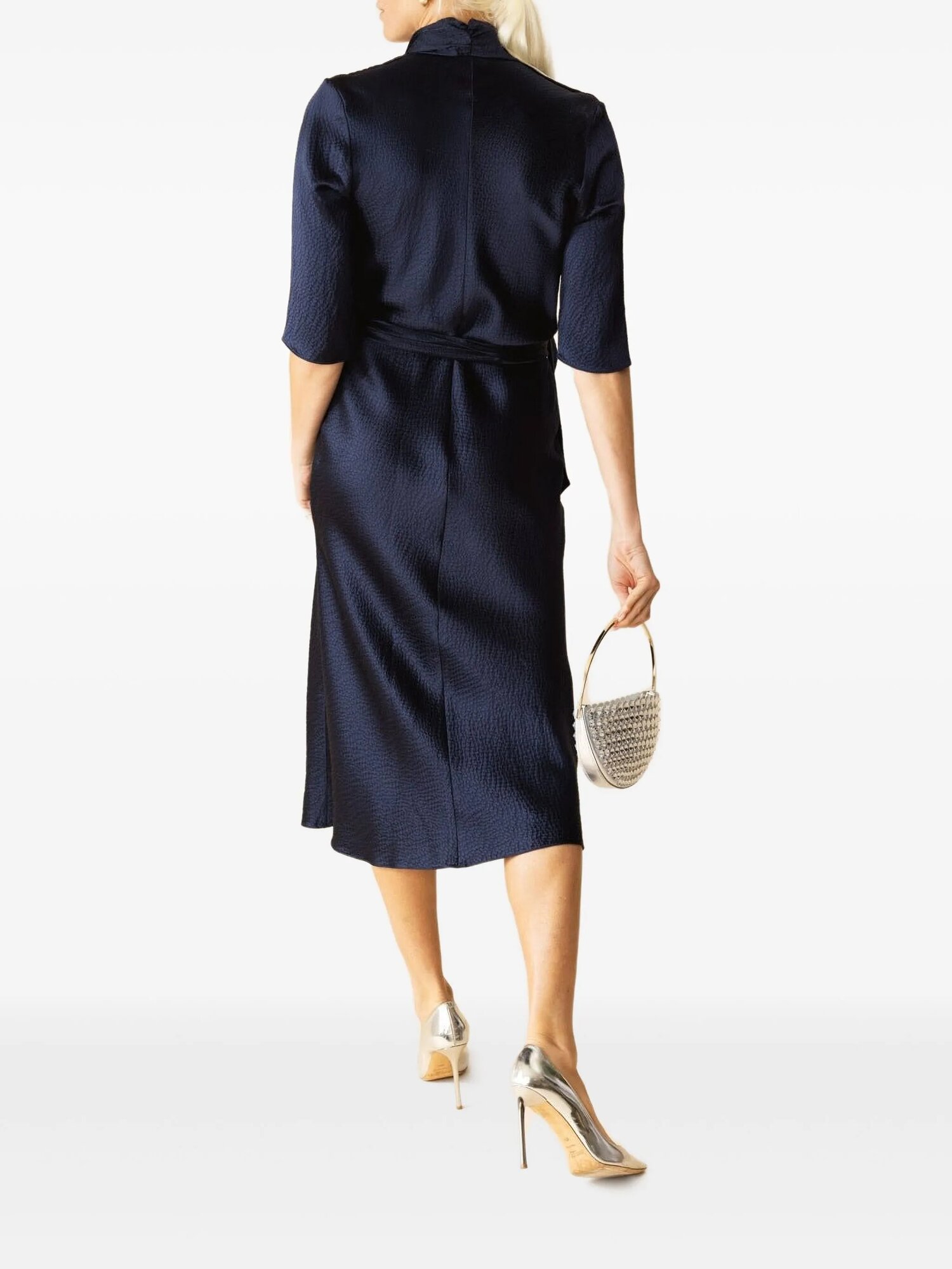 Платье Peter Cohen Wrap-effect midi dress, размер 40, blue — фото 1