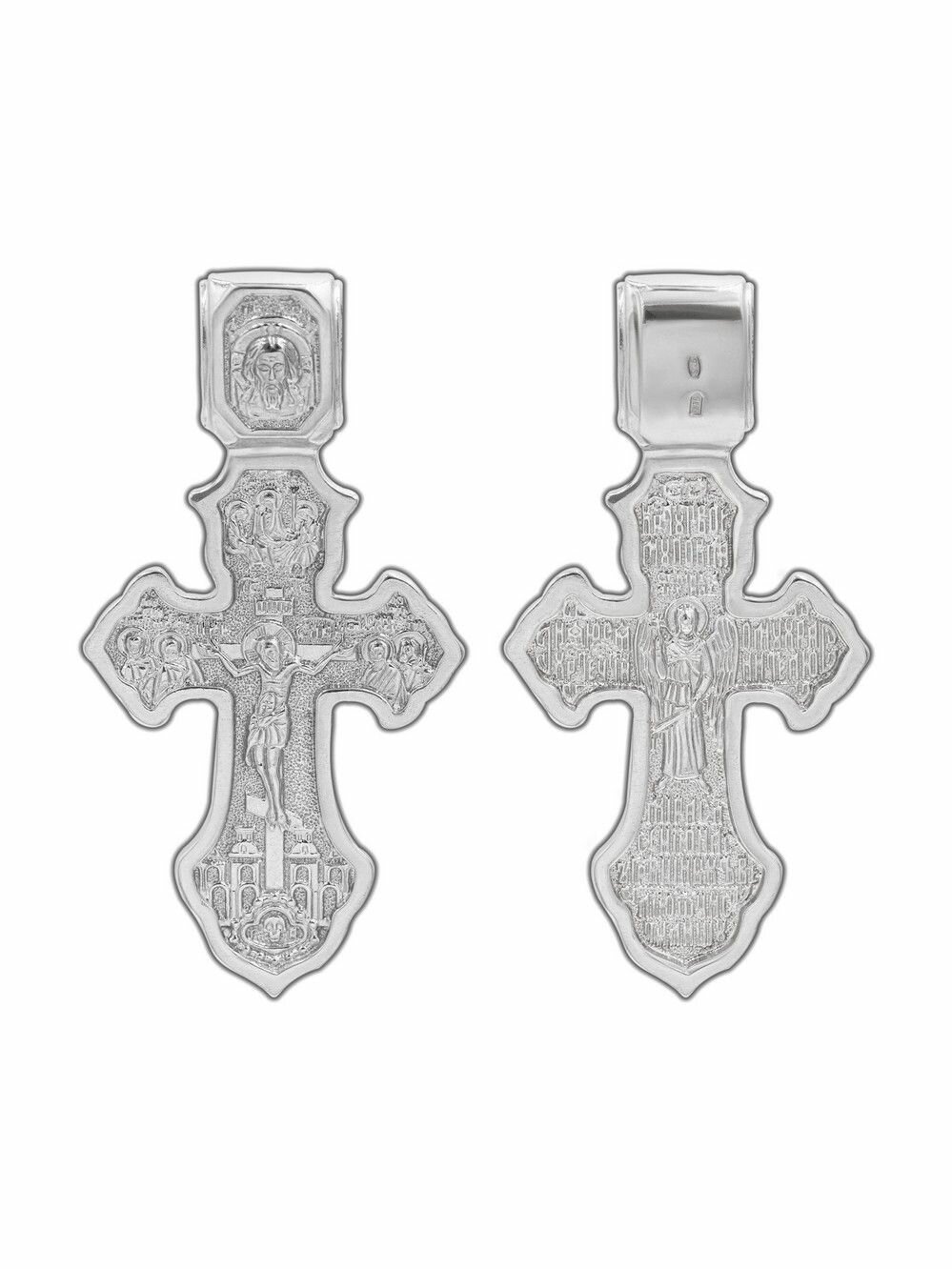 Крестик, серебро, 925 проба, родирование