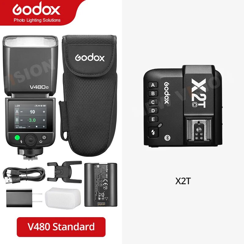 Новый Godox V480 TTL Li-ion камера- вспышка, 650 полных мощных вспышек, встроенный стайлинг- свет для Canon/ Nikon /Sony/FUJIFILM/Olympus