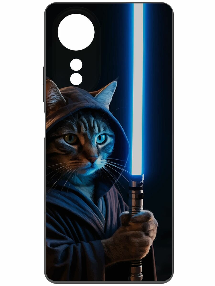 Чехол-накладка Krutoff Soft Case Оби-Ван Котоби для Oppo A58 4G черный