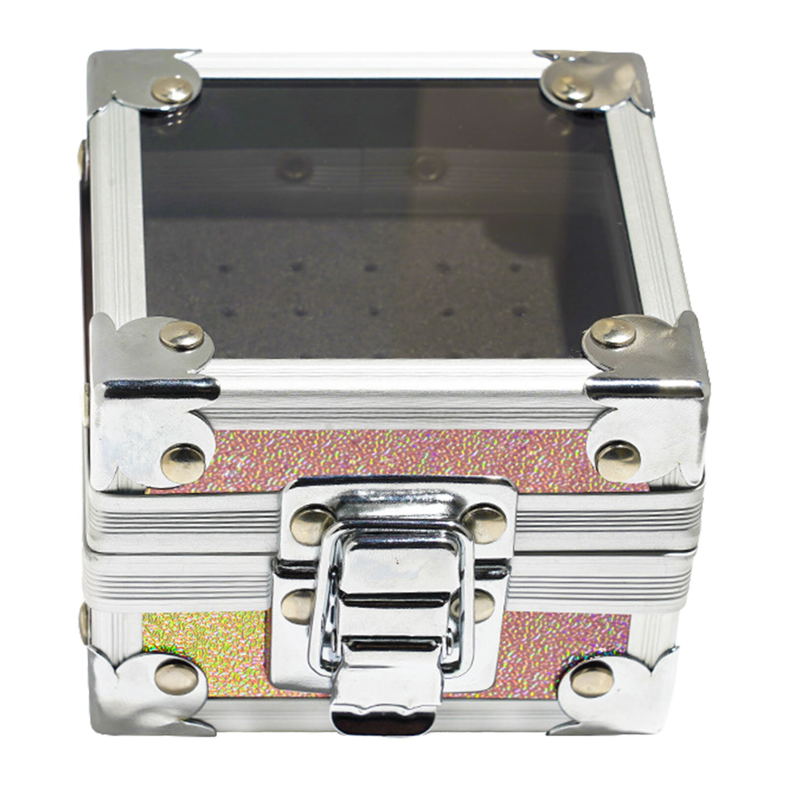 Футляр для хранения сверл для ногтей, 25 отверстий, прозрачная откидная крышка, пылезащитный контейнер для хранения сверл для ногтей, яркий цвет