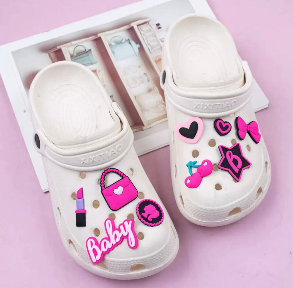 Jibbitz/джибитсы набор украшение/аксессуары для обуви на crocs/для девочек