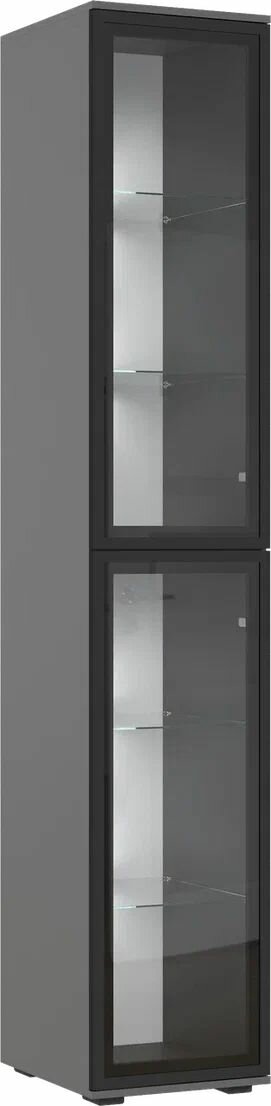 Норд Пенал-стекло 400 мм с подсветкой Графит