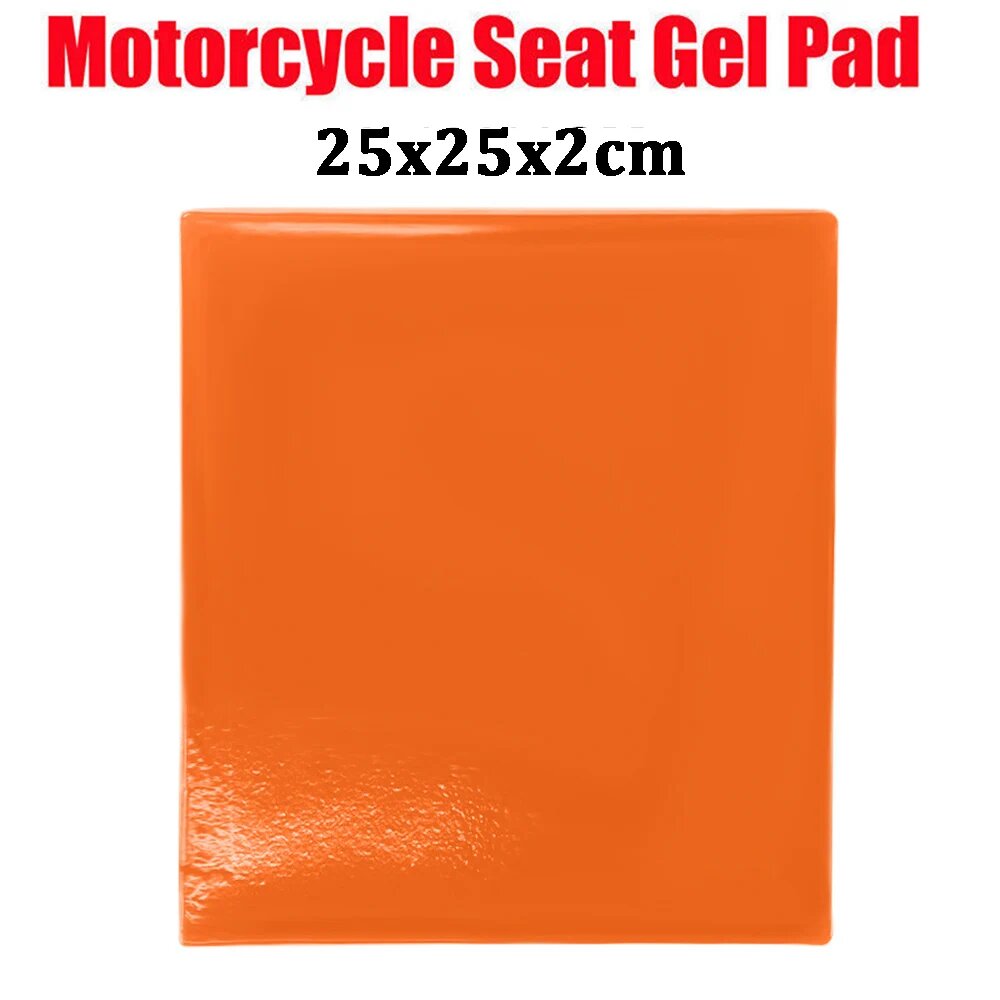 Универсальный гелевый коврик для сиденья мотоцикла, амортизирующий коврик, Оранжевый, 25X25X2cm
