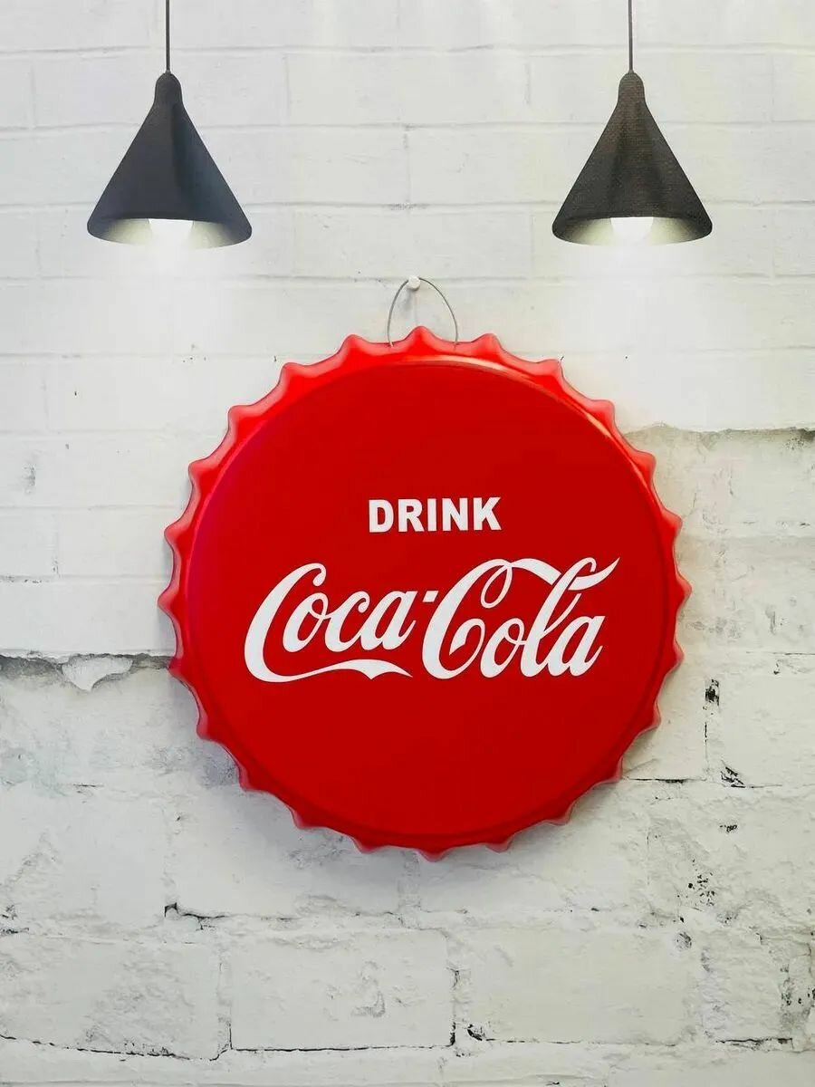 Декор на стену пробка пивная Coca-Cola