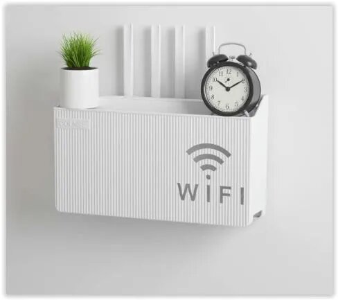 Полка для роутера белая