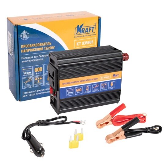 Автомобильный инвертор Kraft KT 835665 12/220V, 600W
