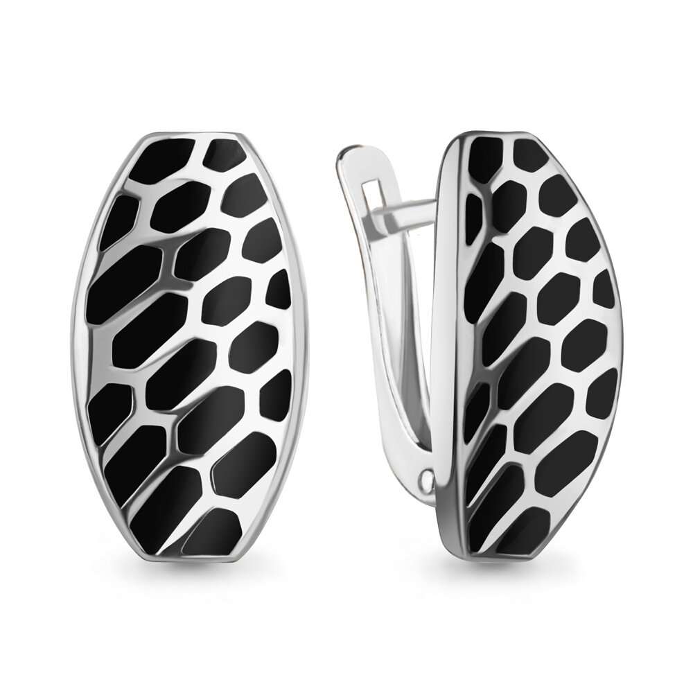 Серьги, серебро, 925 проба, эмаль