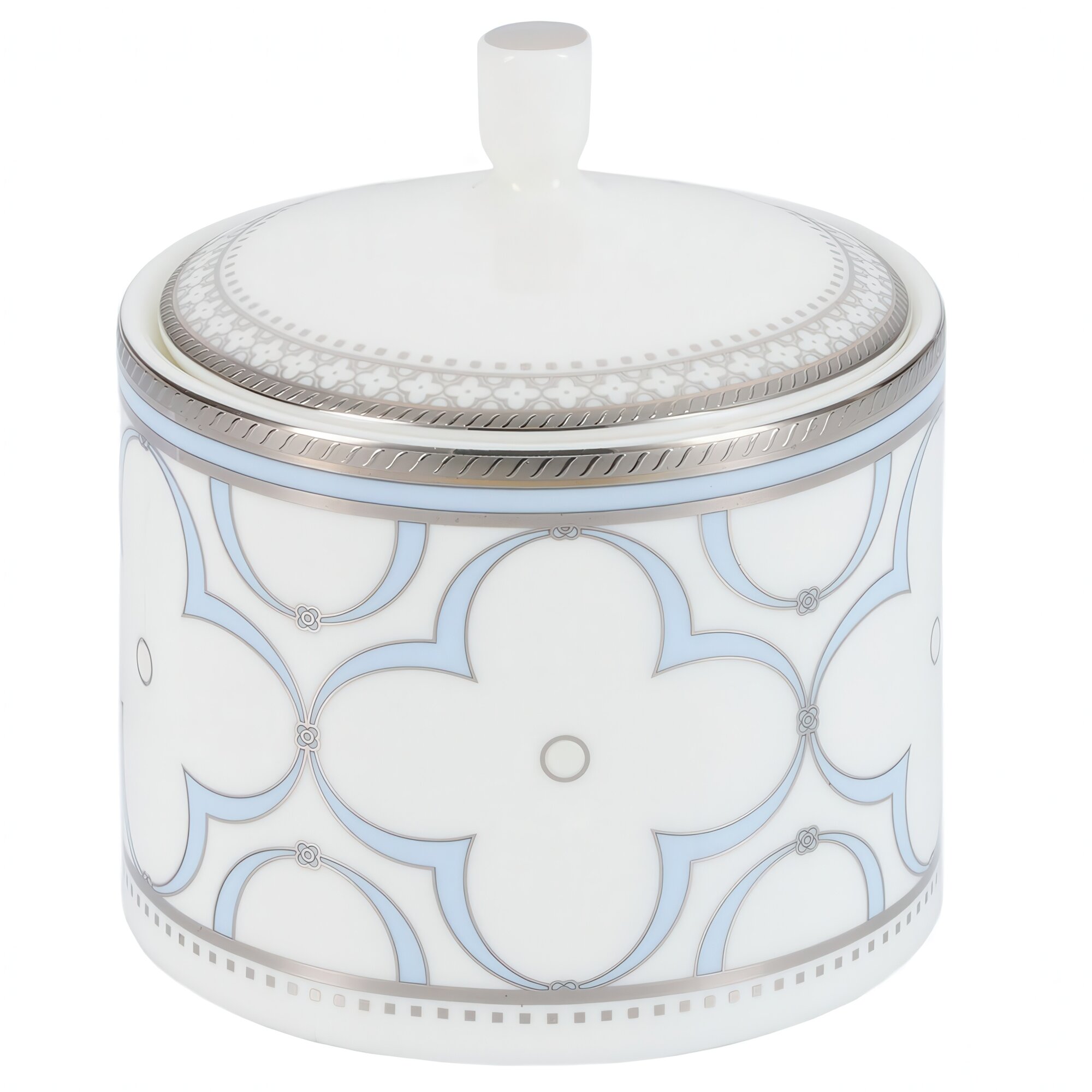 Сахарница Gipfel Patricia 42855, 350 мл, костяной фарфор, белый/голубой
