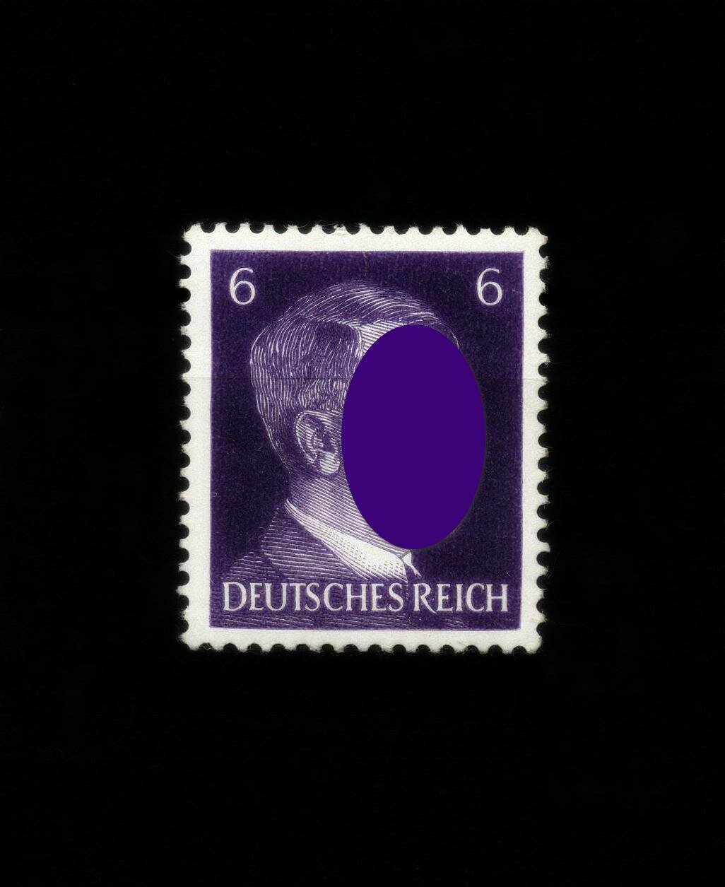 Марка. Германия. 3 Рейх. 1941 г. Стандарт. 6 пфеннигов для филателистической коллекции.