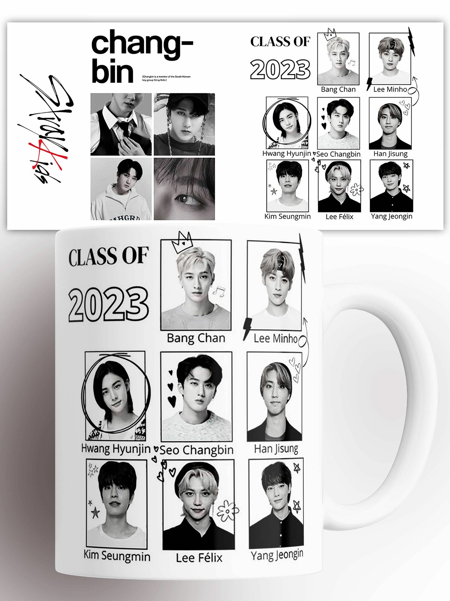 Кружка Стрей Кидс Stray Kids K POP Чанбин 330 мл