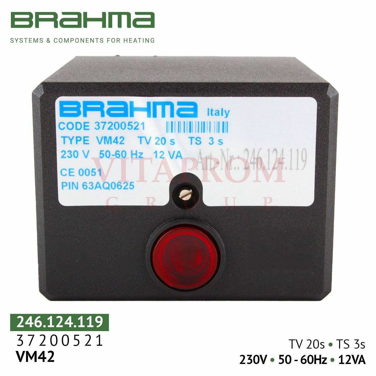 Блок управления горением Brahma VM42, 37200521
