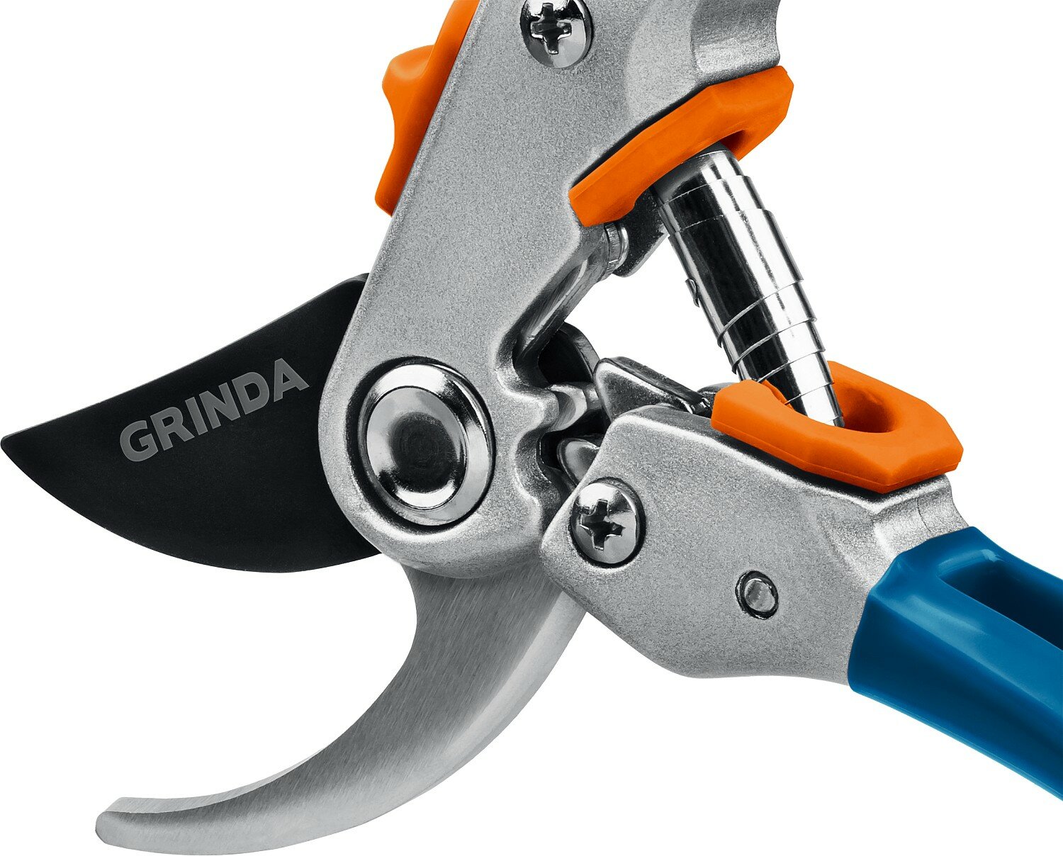 Плоскостной секатор GRINDA , 200 мм, закаленная сталь, шестерённая передача, двухкомпонентные рукоятки, (423451)