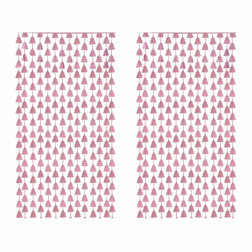 Шт. фольгированных занавесок с кисточками в виде елки для декора на день рождения, Рождество, вечеринку