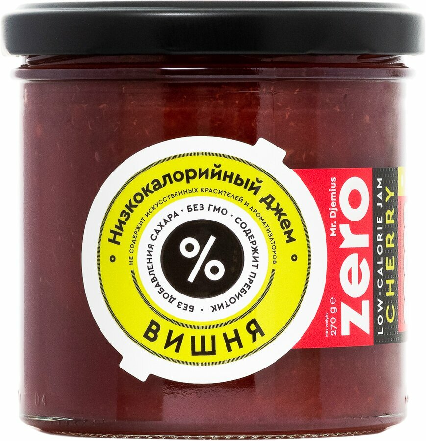 Джем низкокалорийный MR.DJEMIUS ZERO Вишня, 270г