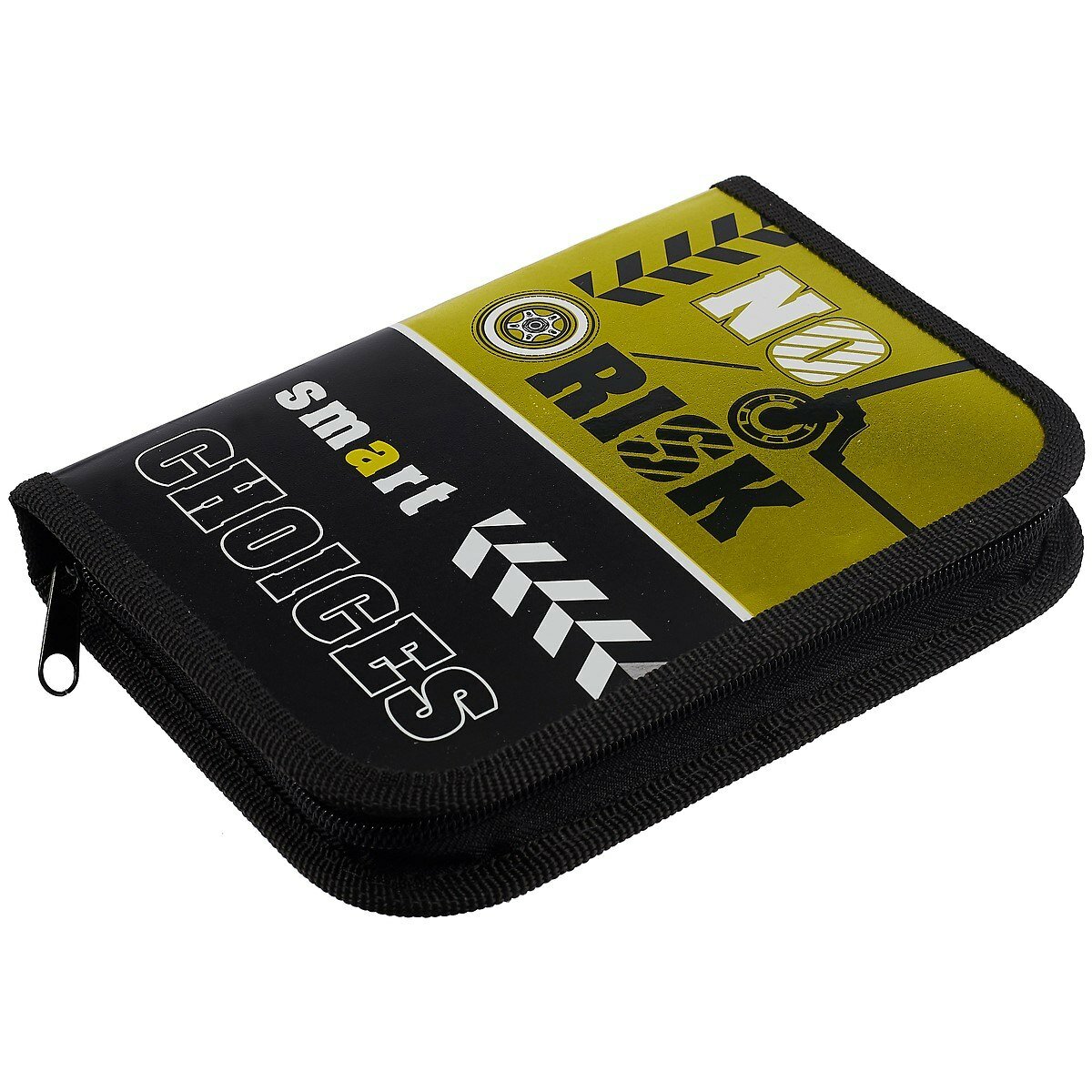 Пенал школьный 1отд. "Без риска" 19*13см, откидн. планка, металлиз. картон