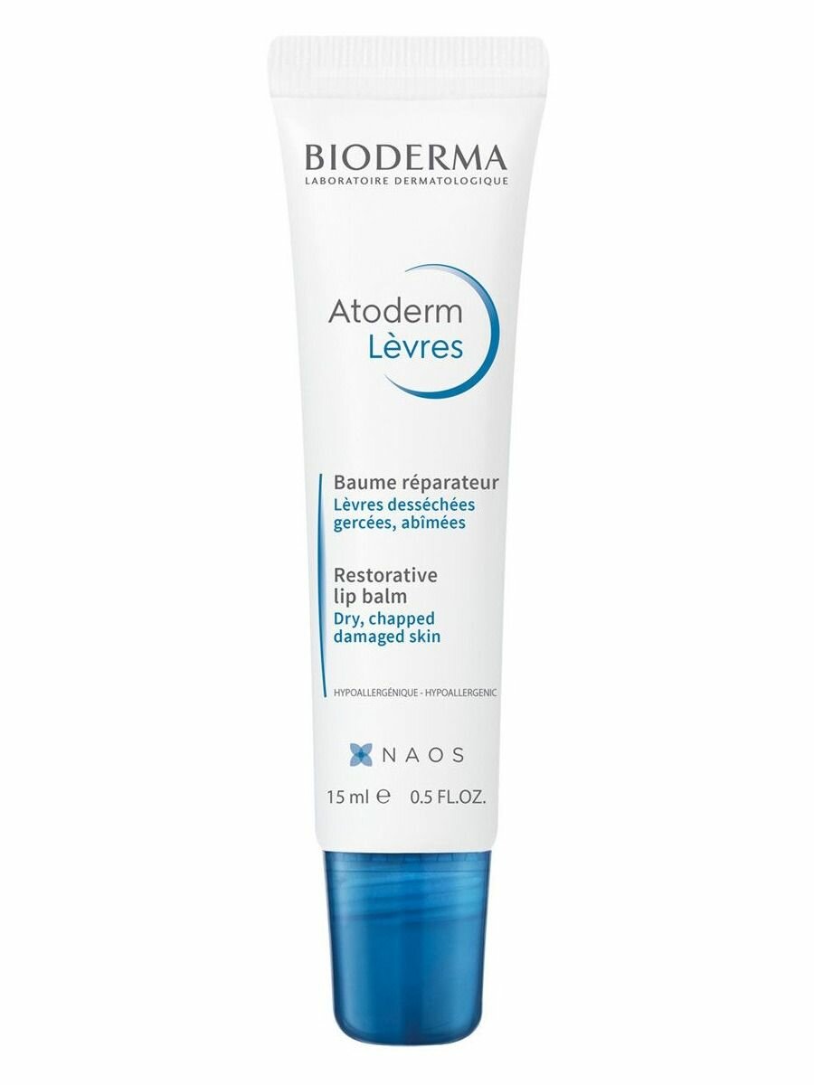 Биодерма Атодерм (Bioderma Atoderm) Бальзам для губ восстанавливающий,15 мл