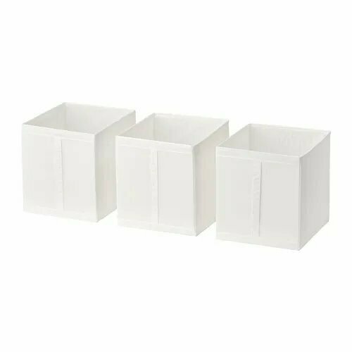 Набор коробок для хранения ИКЕ скубб IKEA SKUBB, белые, 31x34x33, 3 штуки