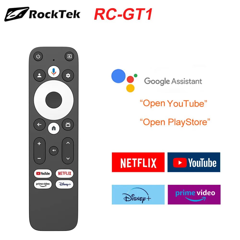 Голосовой пульт дистанционного управления для RockTek GT1 UHD Google TV Box