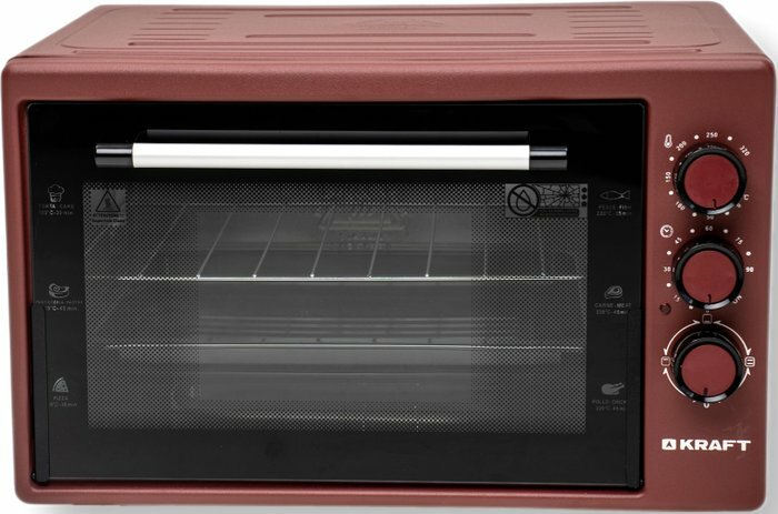 Мини-печь KRAFT KF-MO 3800 R красная
