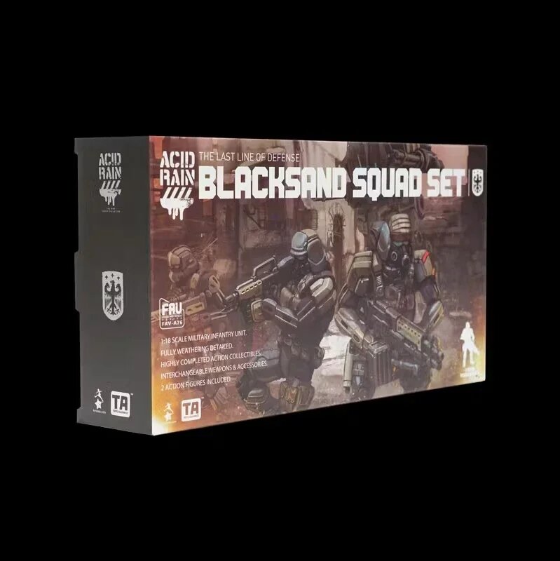 【MT】Кислотная дождевая война FAV-A76 Omanga Black Sand Troop Набор черных песочных войск 1/18 Фигурки 3,75 дюйма Подвижная модель для двух человек