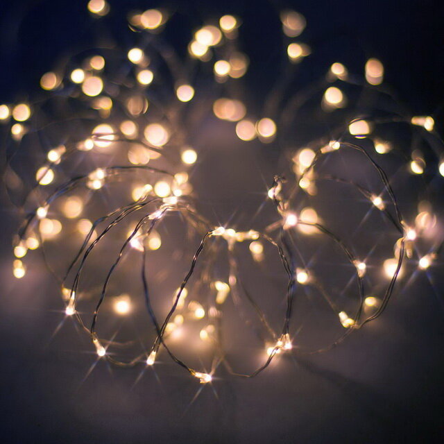 Светодиодная гирлянда Роса 120 теплых белых мини LED ламп 12 м, серебряная проволока, контроллер, IP44, Snowhouse, LDMS120-СWW