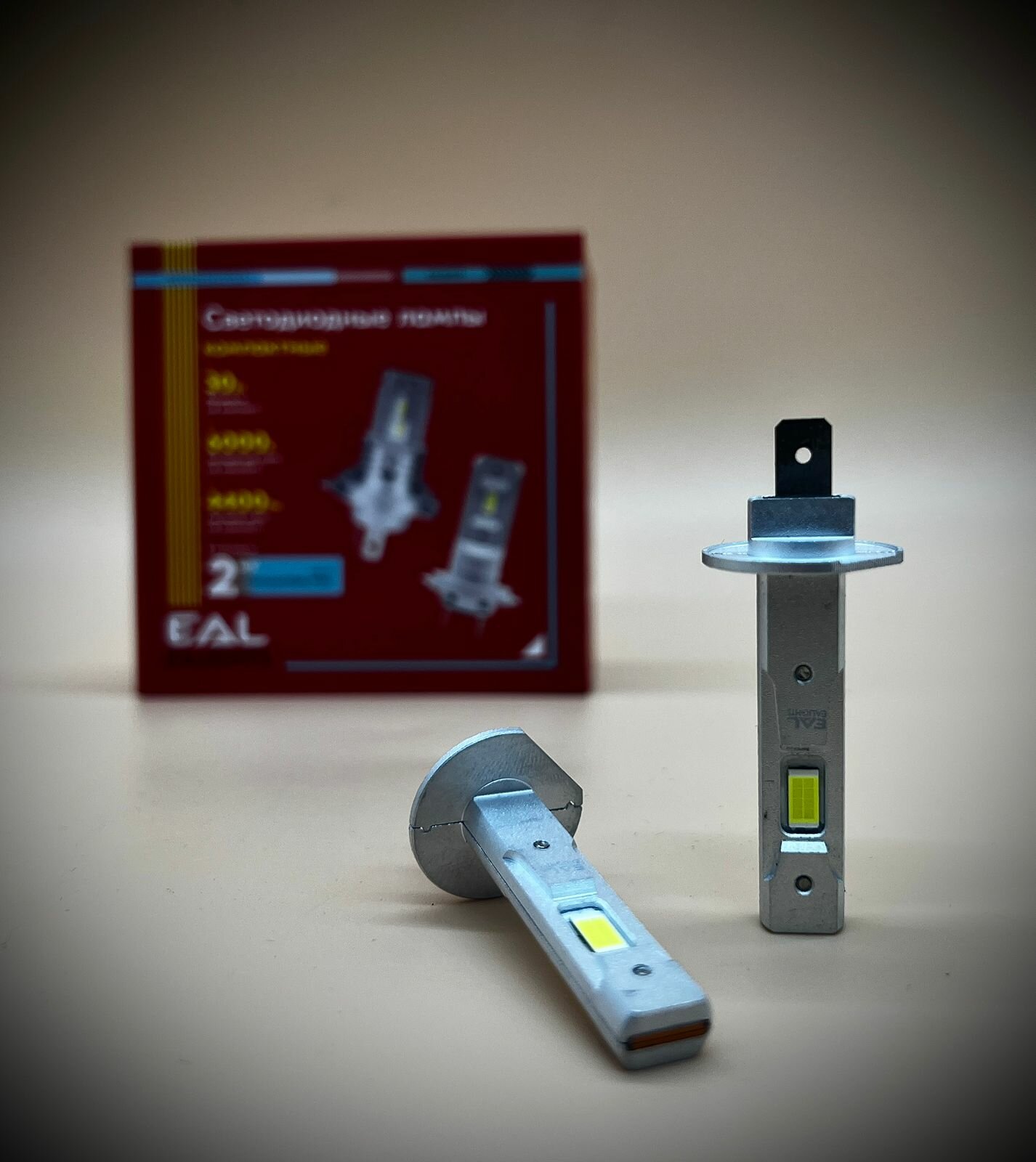 LED лампы H1 для фар на Renault Kaptur с 2016- / Светодиодные лампы H1 Металлические Лампочки c медным охлаждением для Рено Каптюр